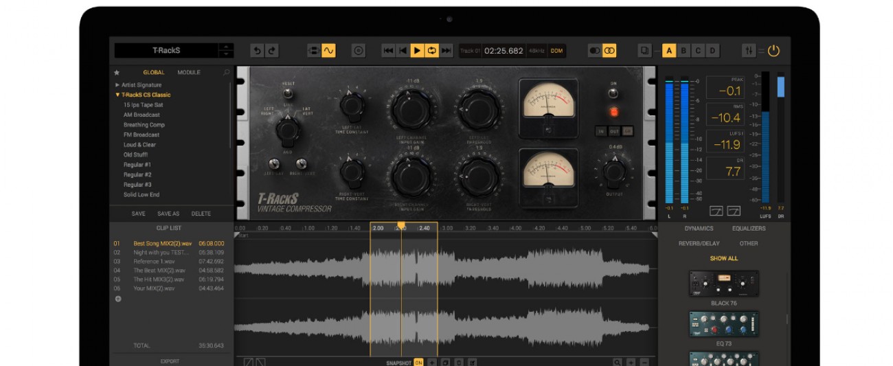 T-RackS Vintage Tube Compressor | IK-Multimedia | bestservice.com | EN